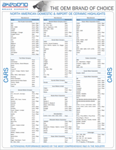 OEM Chart Flyer - Akebono Brake Experts